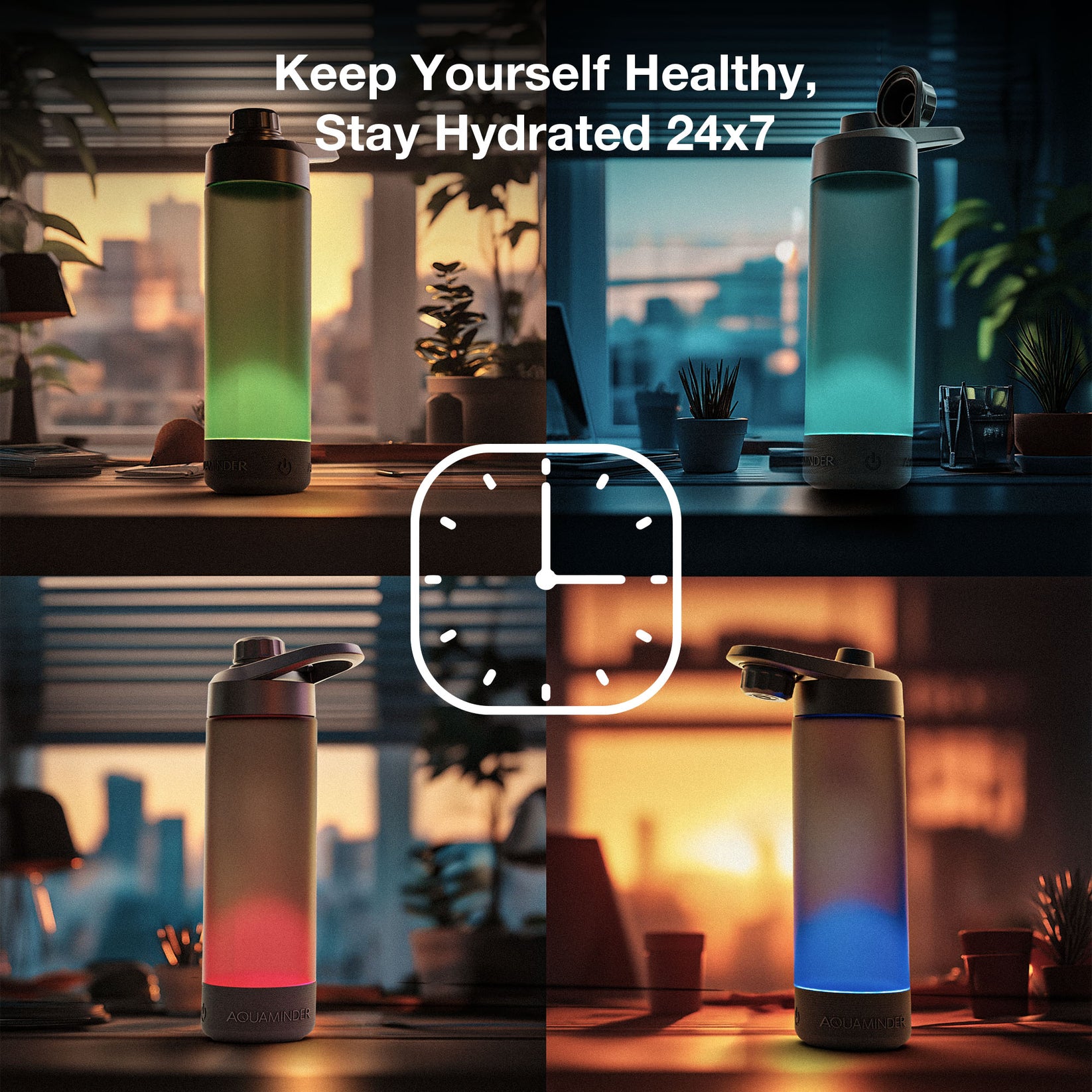 Smart Water Bottle Chug Lid Volga – AQUAMINDER